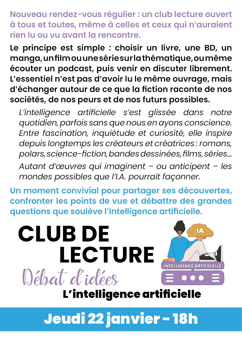 Club de lecture – Débat d’idées | Mairie de Thuir